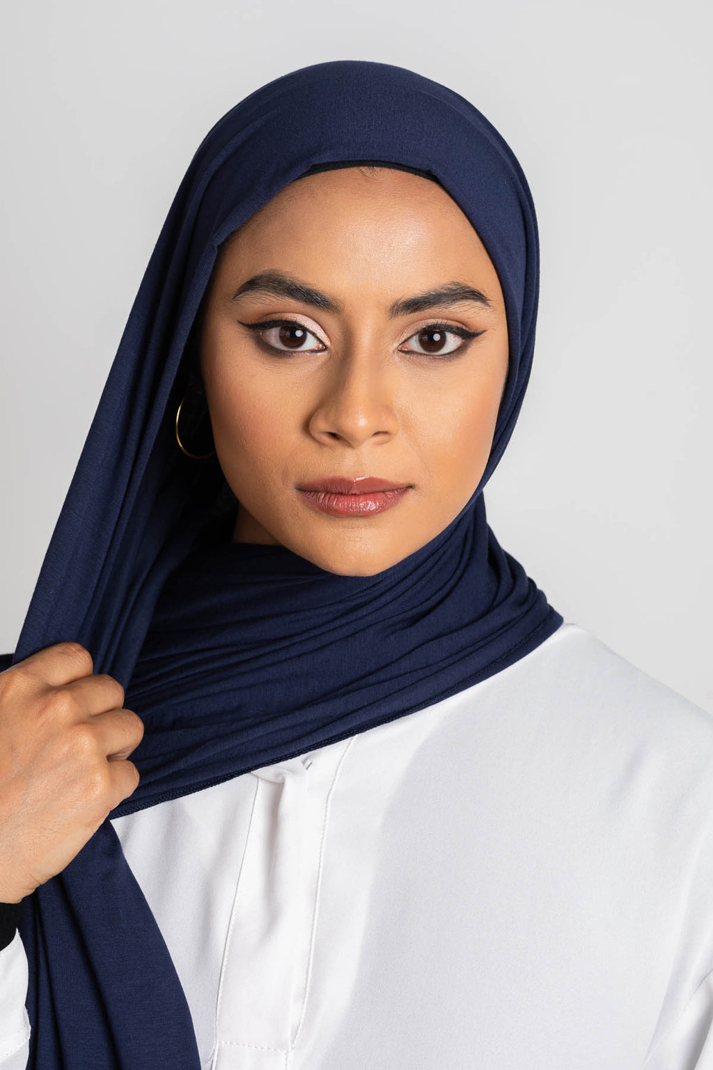 Navy Blue - Premium Jersey Hijab – Aayla Hijabs