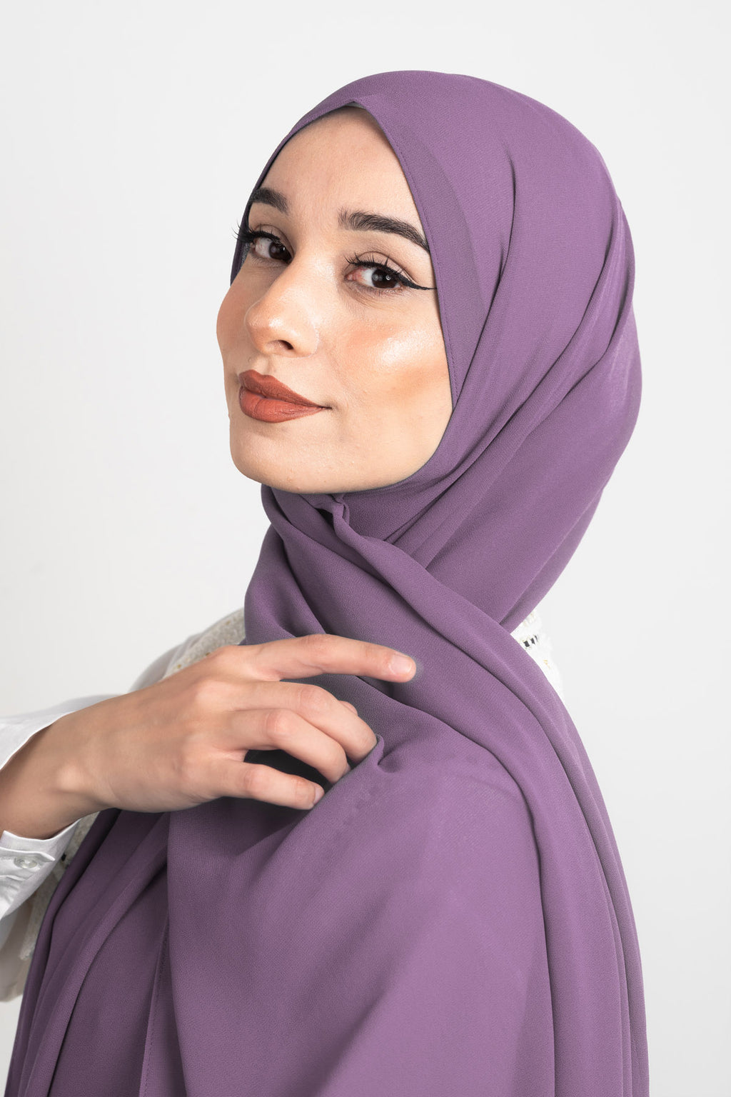 Royal Purple - Premium Chiffon Hijab – Aayla Hijabs