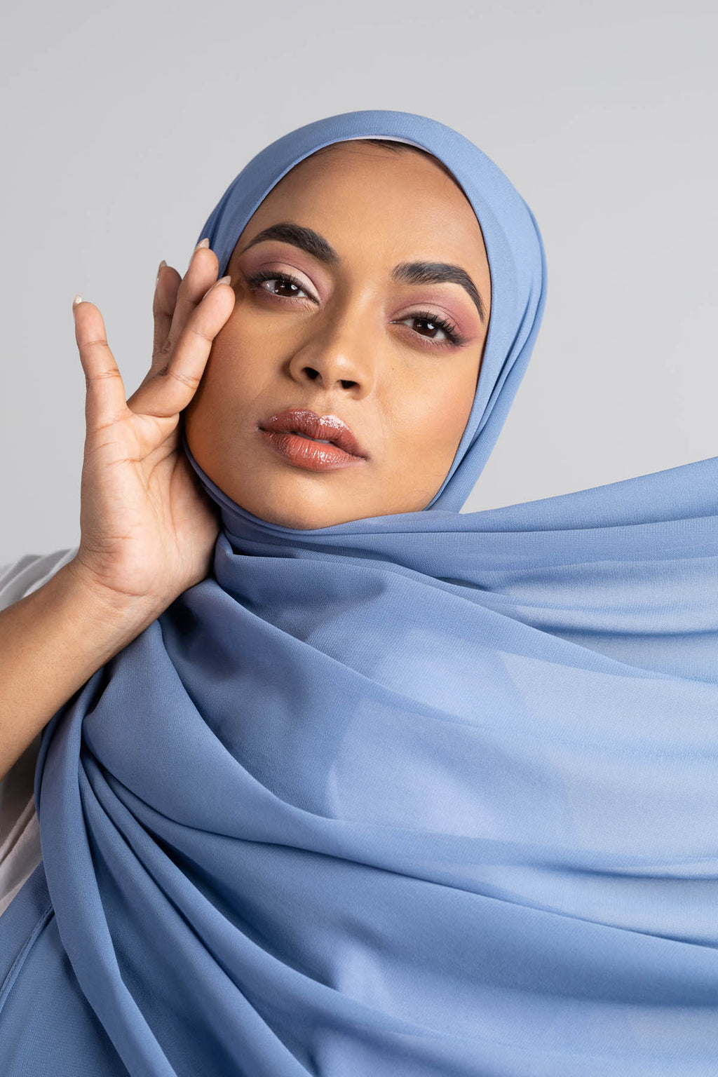 Powder Blue - Chiffon XL Hijab – Aayla Hijabs