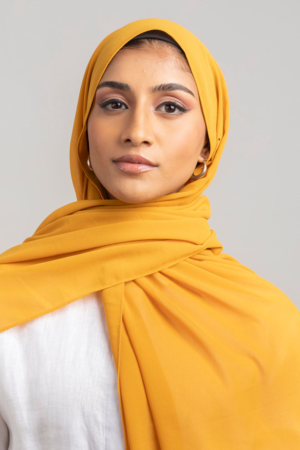 Mustard - Premium Chiffon Hijab – Aayla Hijabs