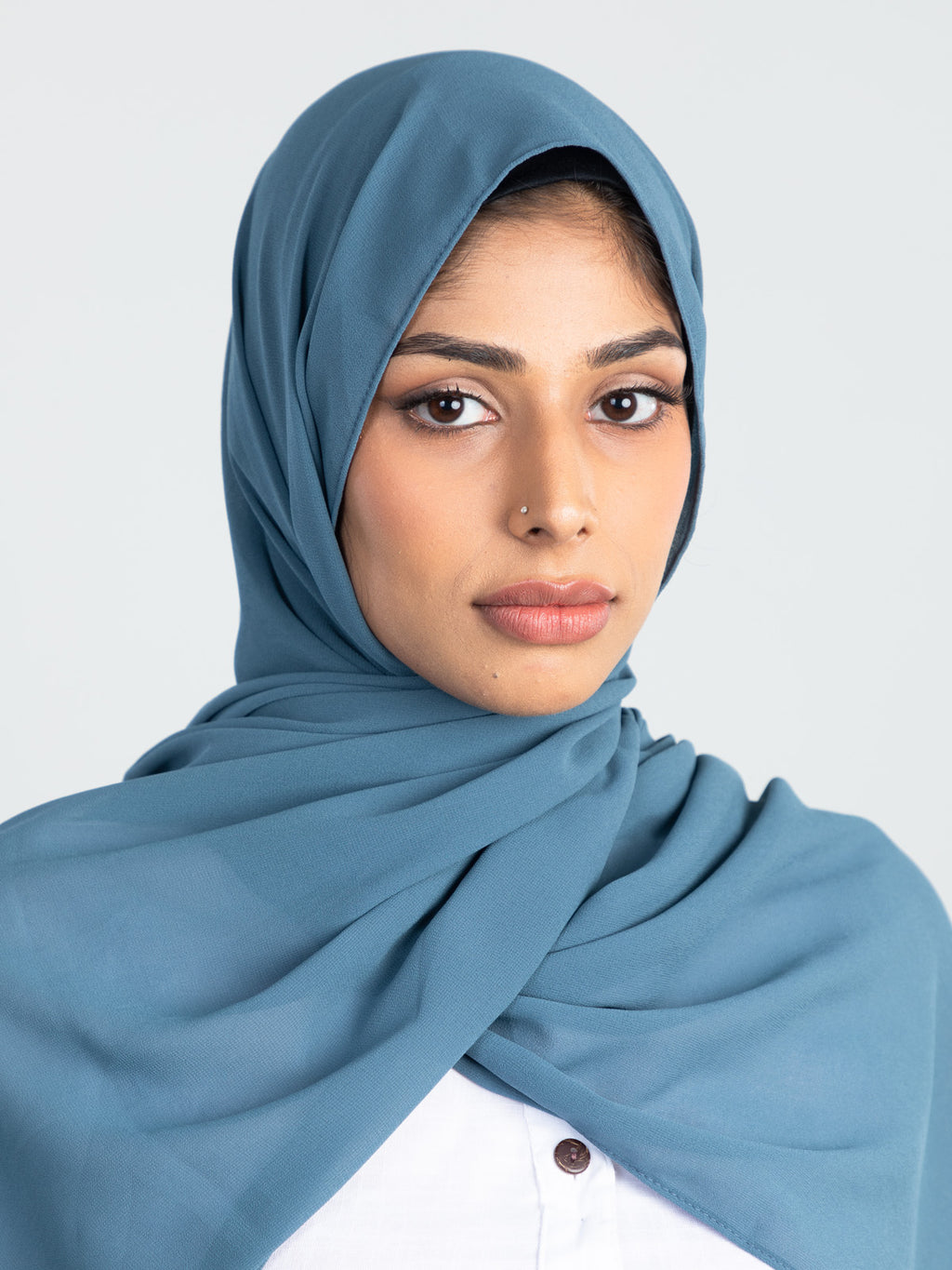Turkish Blue - Premium Chiffon Hijab – Aayla Hijabs